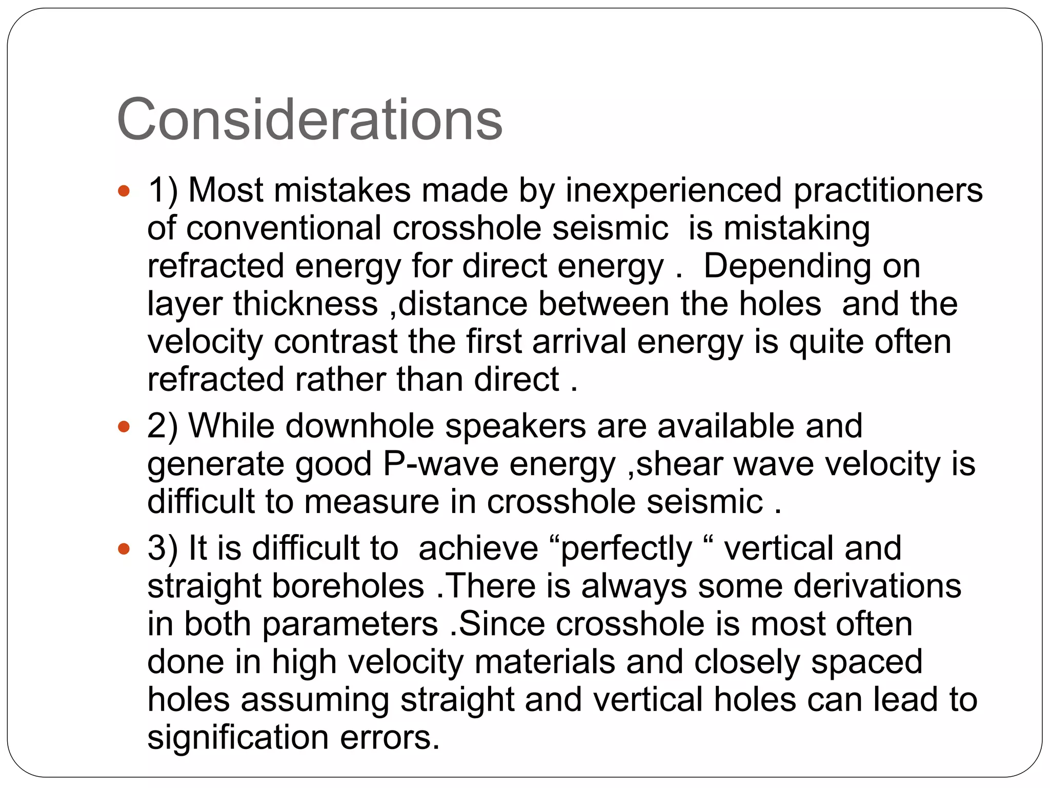 Cross hole shear wave test | PPTX