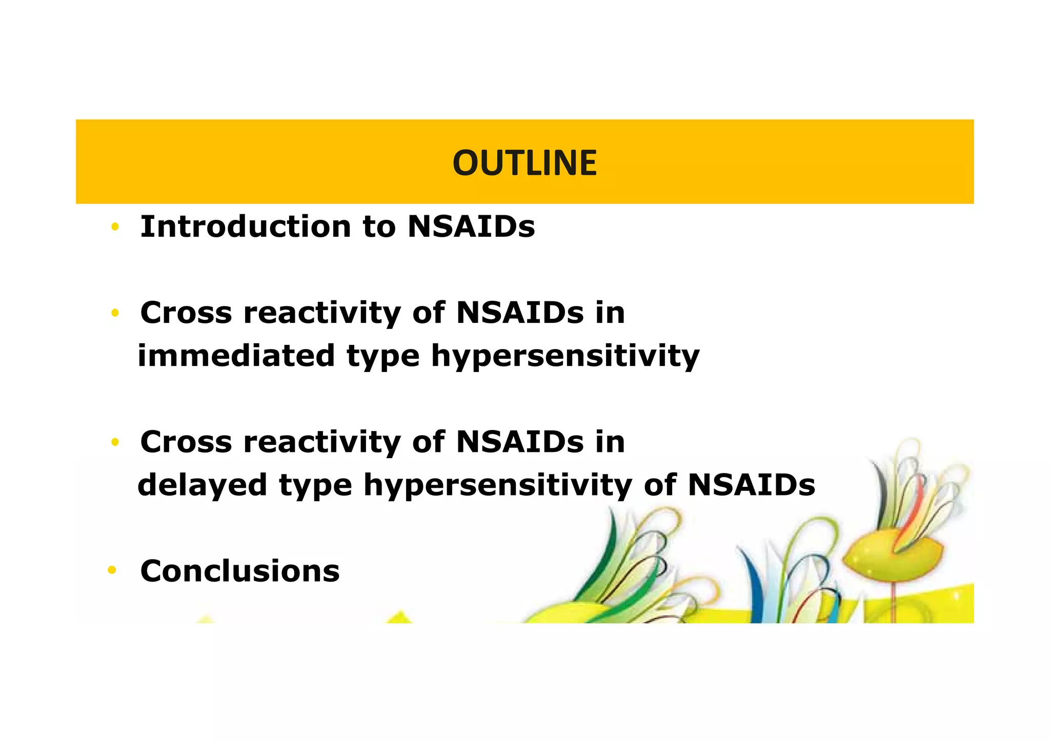 Cross hypersensivity to NSIADs, Allergic and pseudoallergic reactions ...