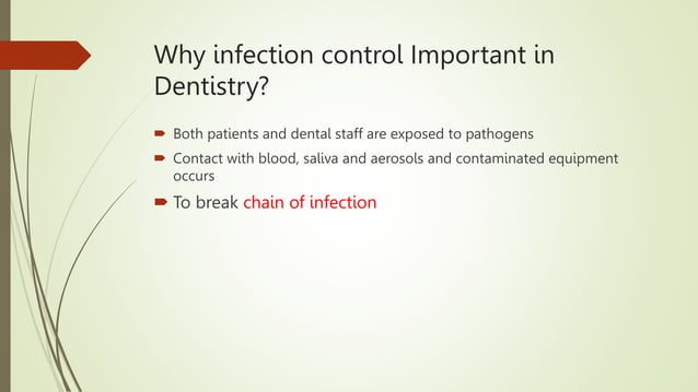 Cross Infection Control in operative dentistry and endodontics .pptx ...