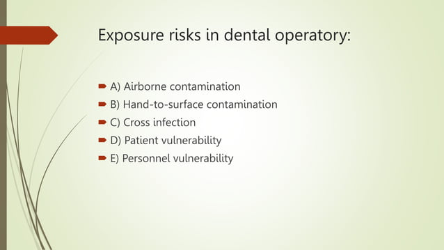 Cross Infection Control in operative dentistry and endodontics .pptx ...