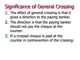 Crossing Of Cheques | PPT
