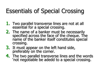 Crossing Of Cheques | PPT