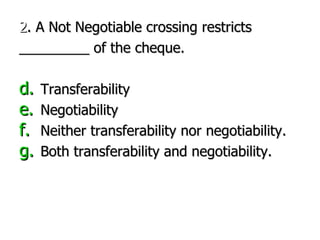 Crossing Of Cheques | PPT