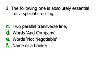 Crossing Of Cheques | PPT