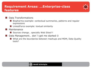 Crossing the Mashup Chasm. Enterprise Mashup Requirements | PPT | Computing | Technology & Computing