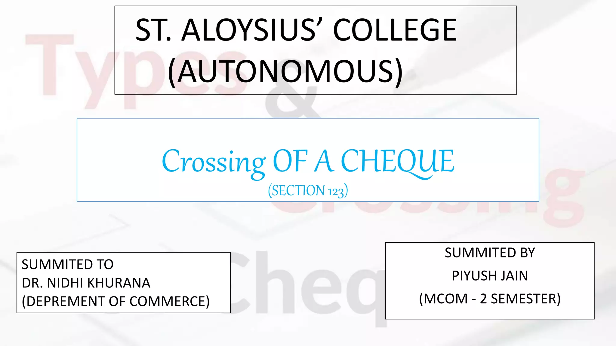 Crossing OF A CHEQUE.pptx
