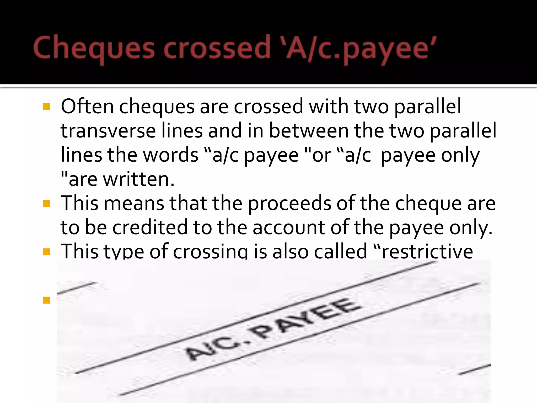 Crossing of cheque | PPTX