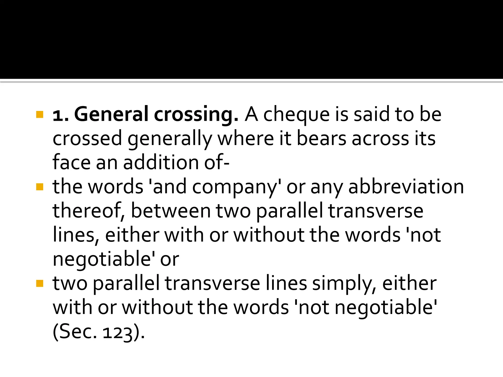 Crossing of cheque | PPTX