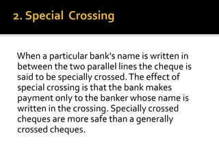 Crossing of cheque | PPTX