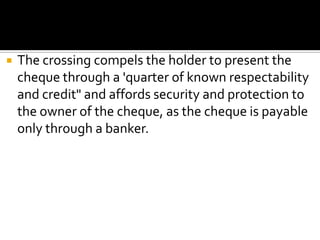 Crossing of cheque | PPTX
