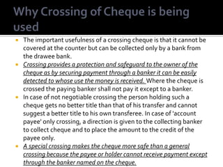 Crossing of cheque | PPTX