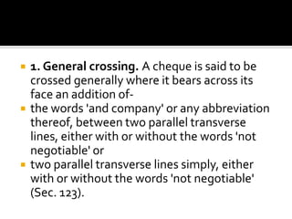 Crossing of cheque | PPTX