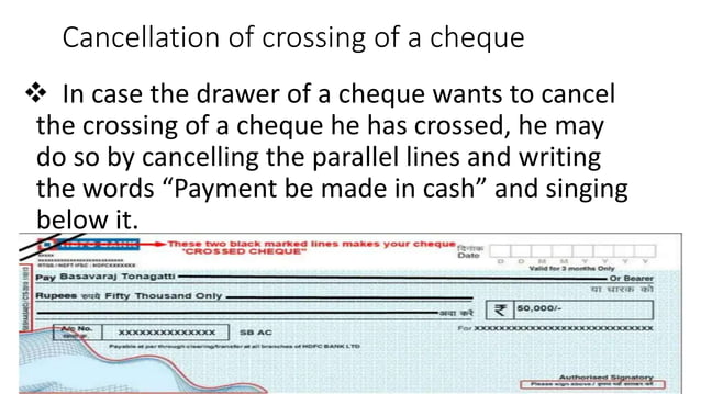 Crossing OF CHEQUE (1).pptx | Credit Cards | Personal Debt