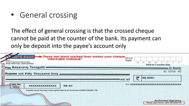 Crossing OF CHEQUE (1).pptx | Credit Cards | Personal Debt