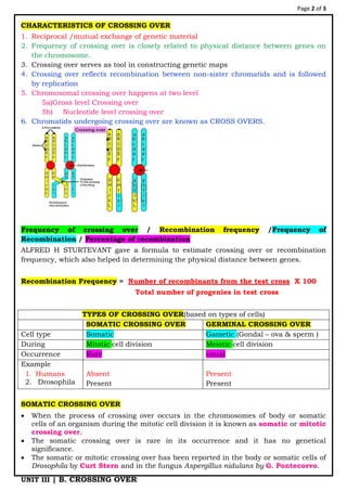 Crossing over basics | PDF