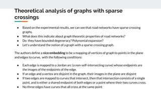 Crossing patterns in Nonplanar Road networks | PPTX