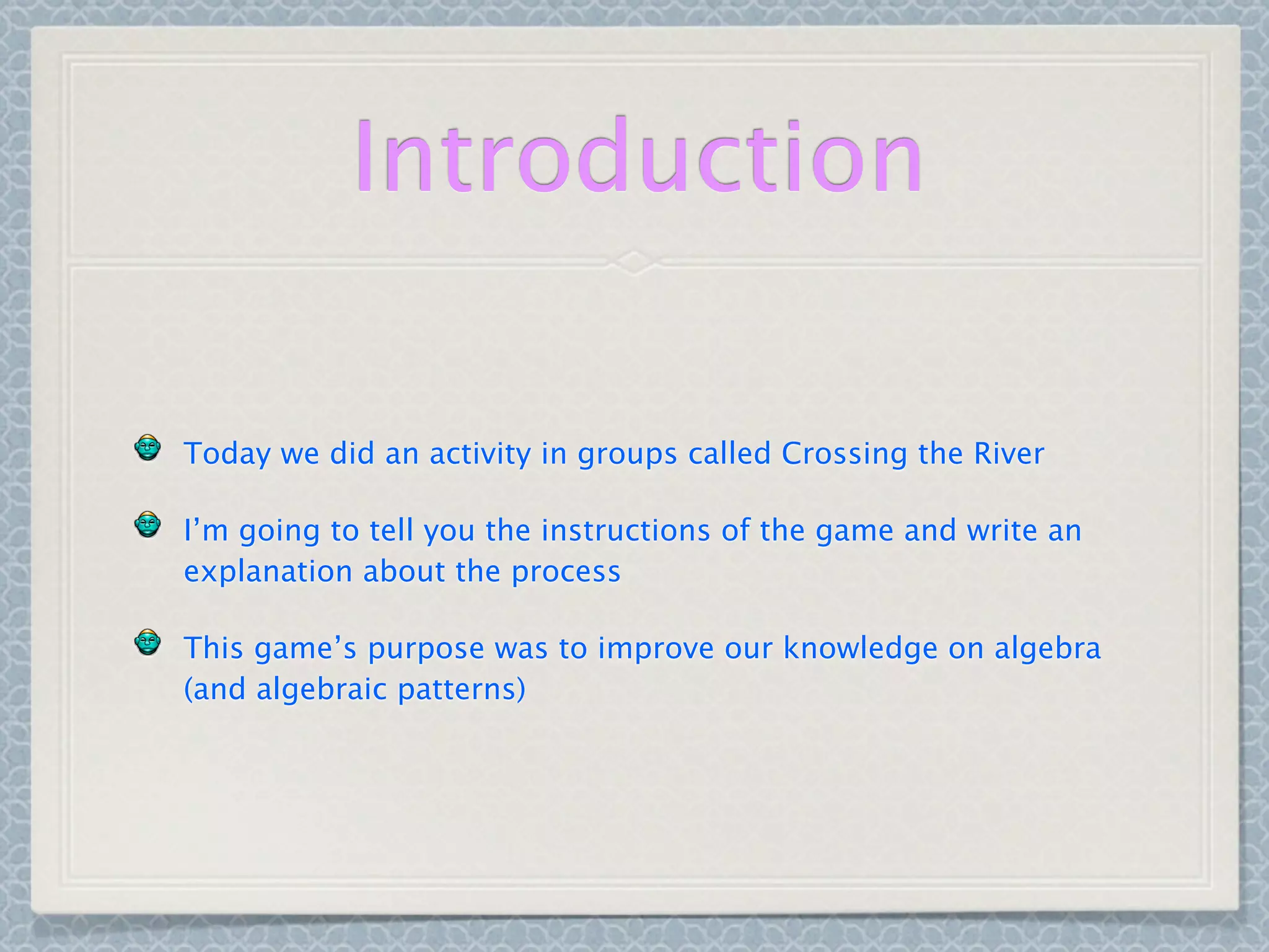 Crossing the River | KEY