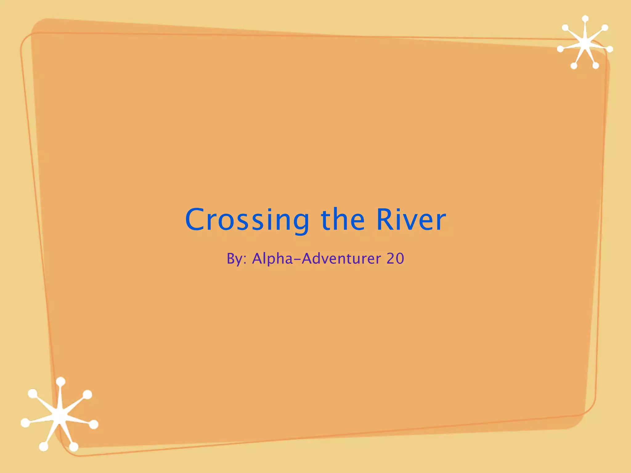Crossing the river activity | KEY