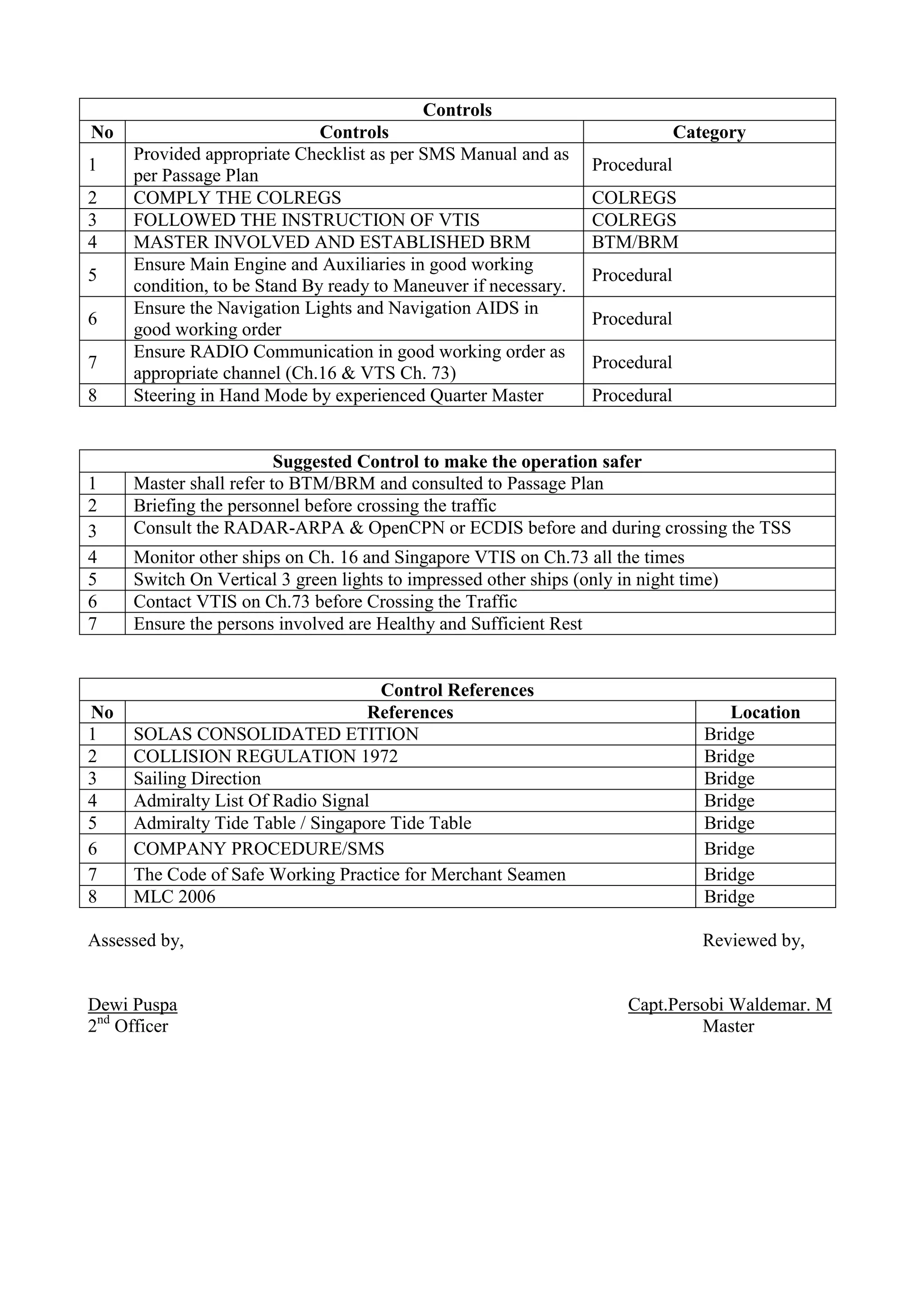 RISK ASSESSMENT FOR CROSSING TSS MAIN SINGAPORE STRAIT - | PDF
