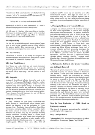 Cross language information retrieval in indian | PDF | Search | Internet