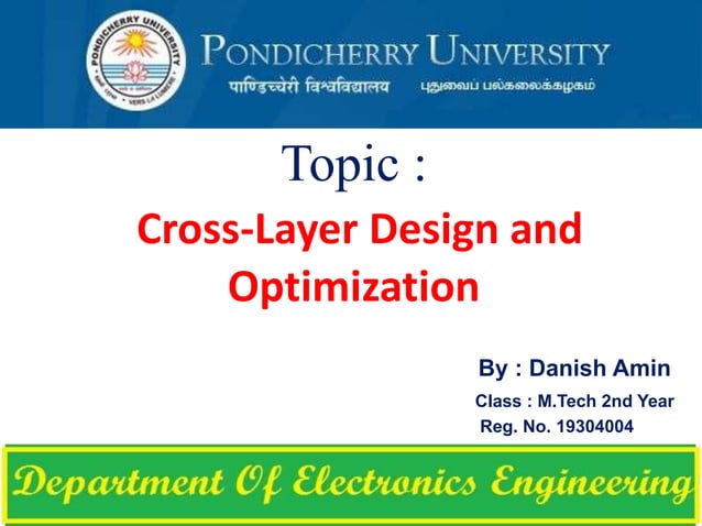 Cross layer design and optimization | PPTX