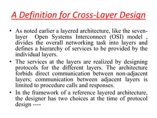Cross layer design and optimization | PPTX