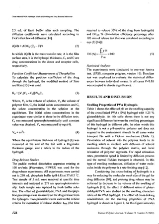 Cross linked pva | PDF
