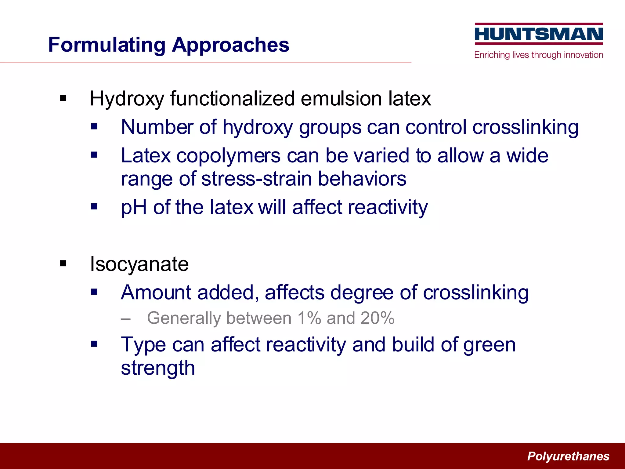 Crosslinkers For Latex Adhesives 2008 | PPT
