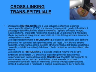 Cheratocono: cross linking | PPTX