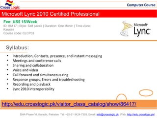CrossLogic Courses Catalog | PPT