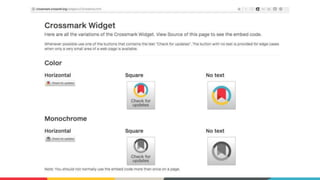 ندوه عن كيفية استخدام كروس مارك باللغة العربية | Crossmark How-To Arabic webinar | PPT