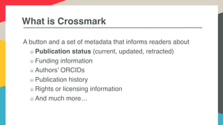 Cross mark webinar how to | PPT