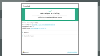 Cross mark webinar how to | PPT