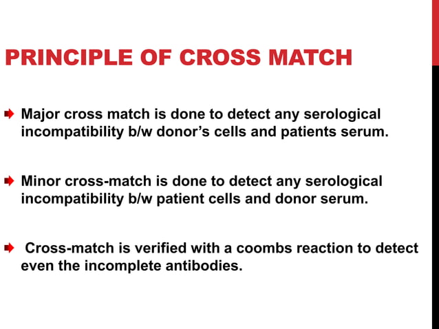 Crossmatching | PPTX | Blood Disorders | Diseases and Conditions