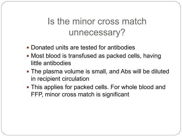Crossmatching | PPTX