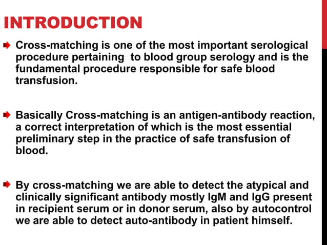 crossmatching.pptx | Blood Disorders | Diseases and Conditions