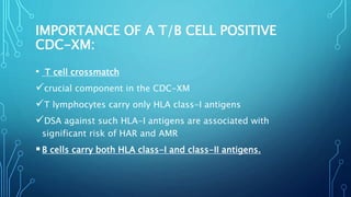 Crossmatch strategies in renal transplantation | PPTX