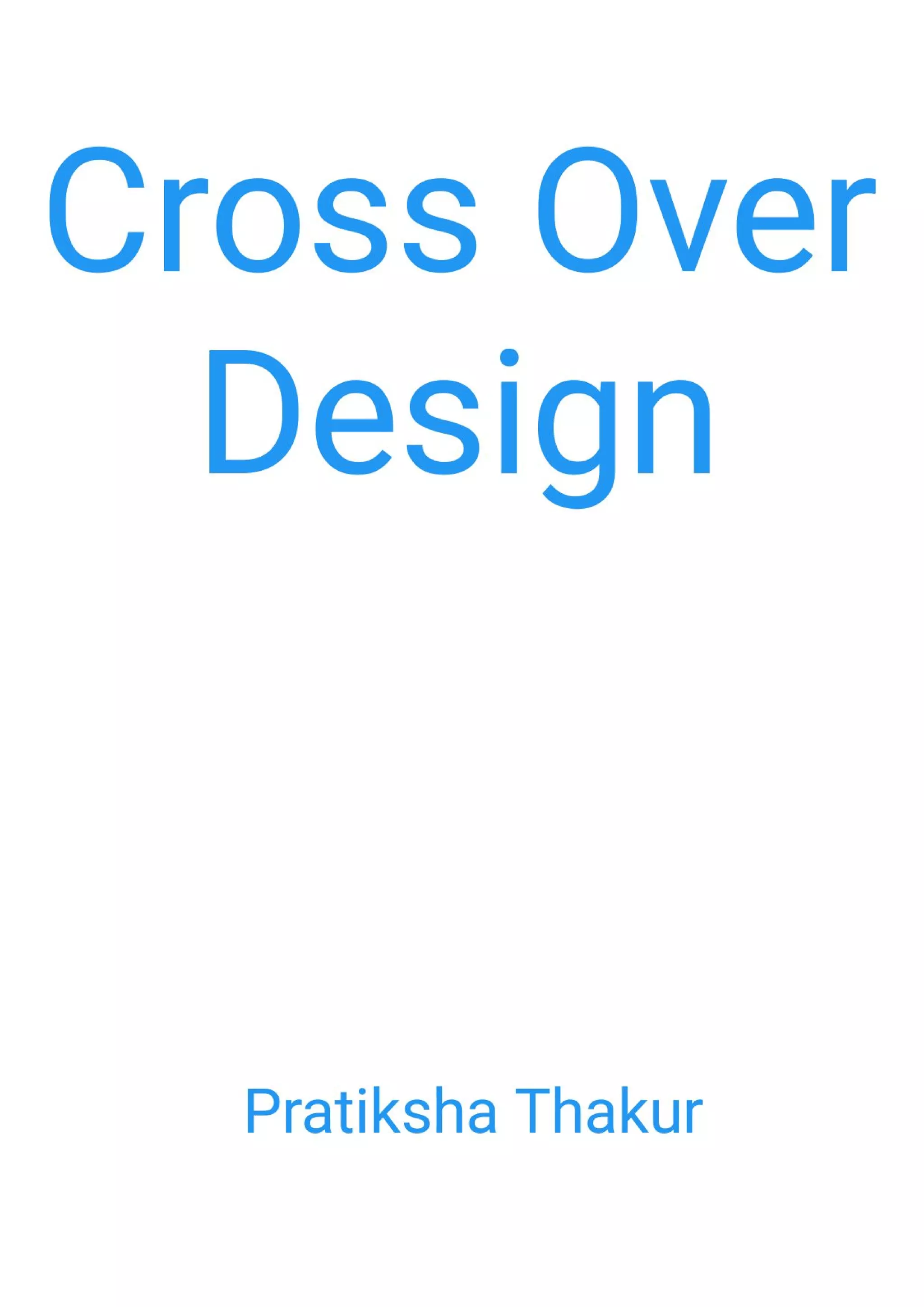 Cross Over Design | PDF