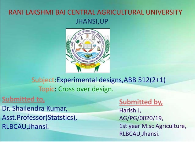 Crossover design ppt | PPTX | Physics | Science