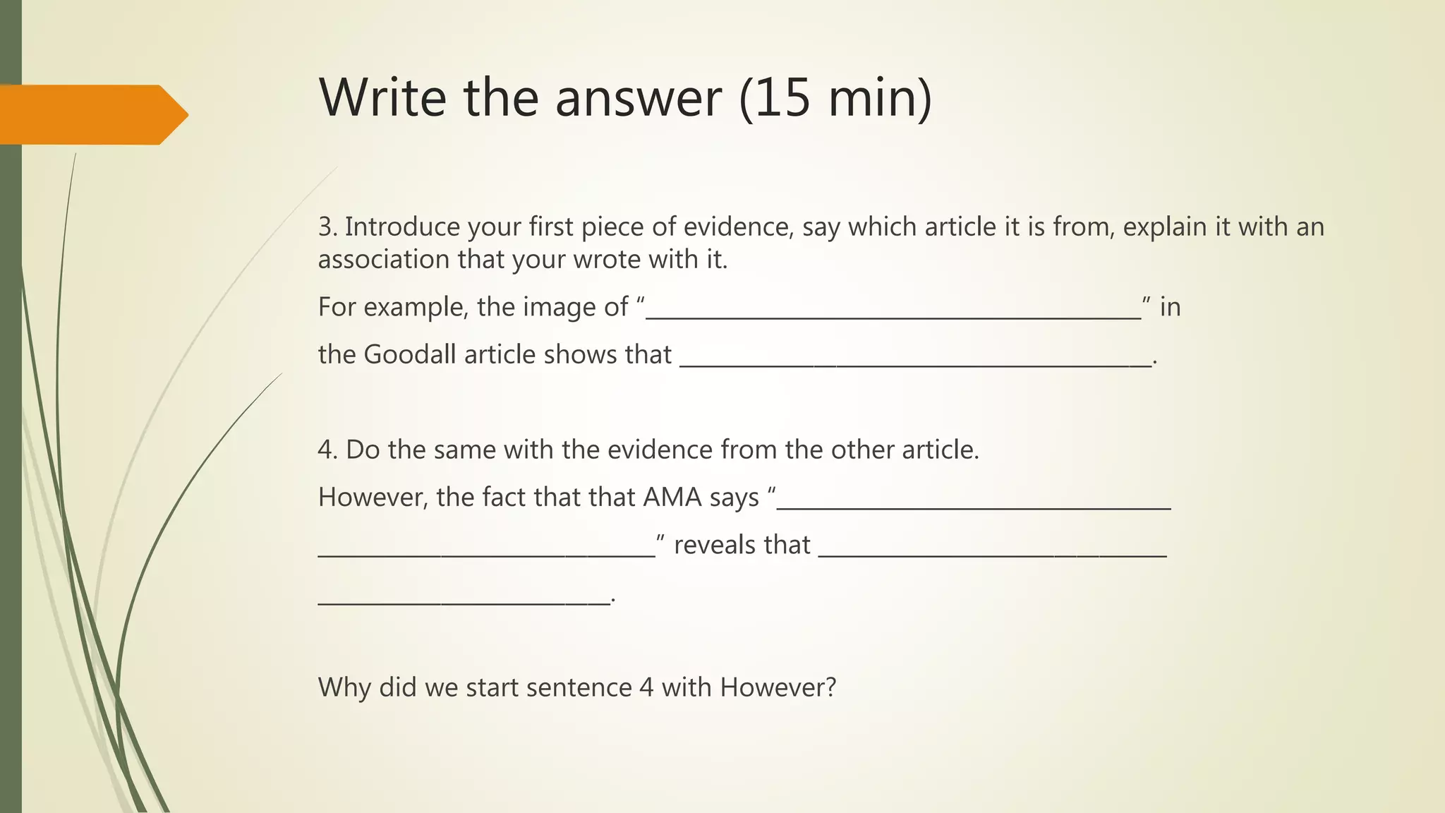 Cross over short answer response | PPT