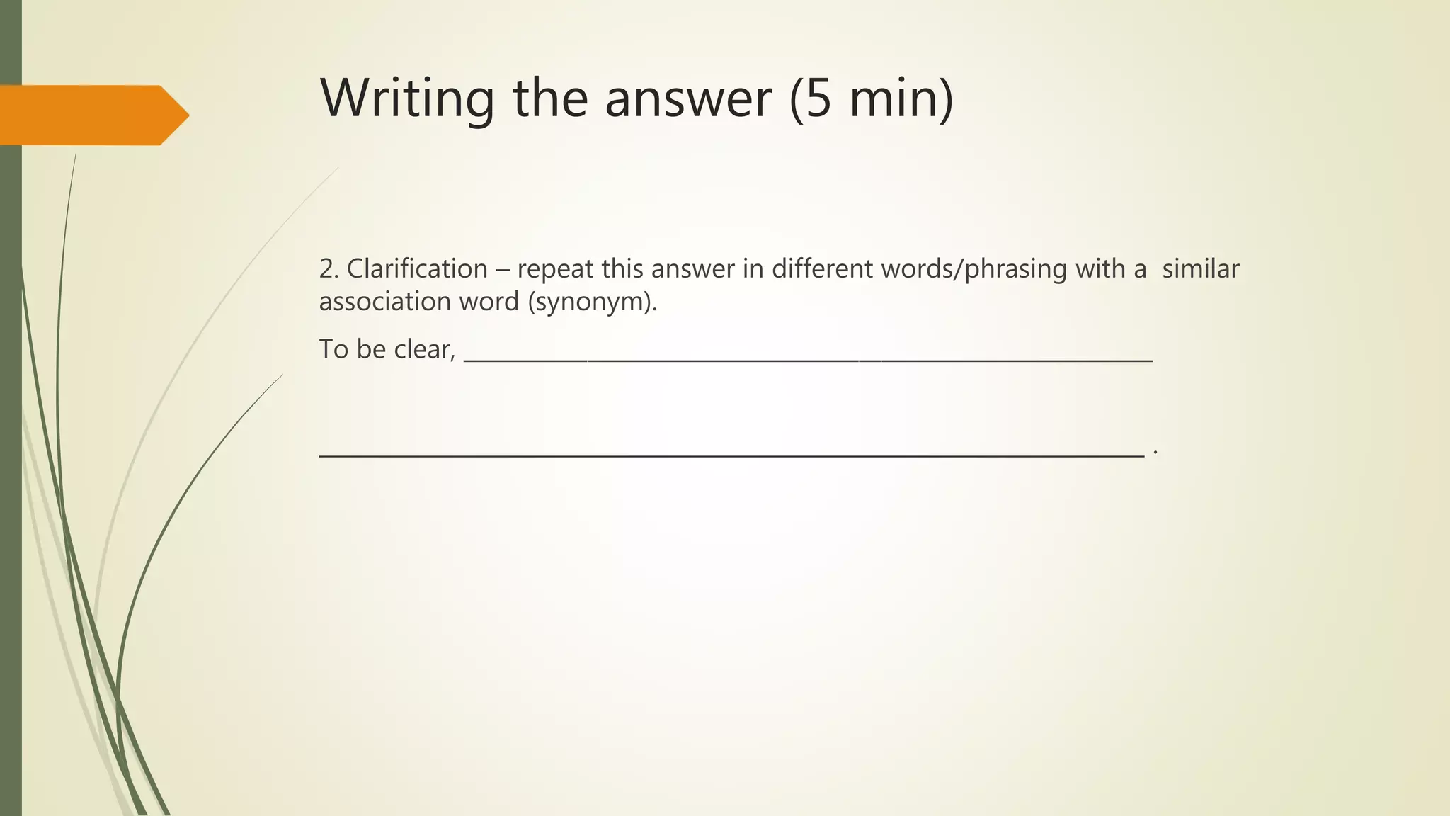Cross over short answer response | PPT