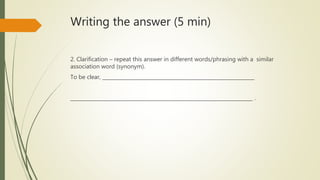 Cross over short answer response | PPT