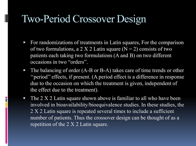 Crossover study design | PPTX