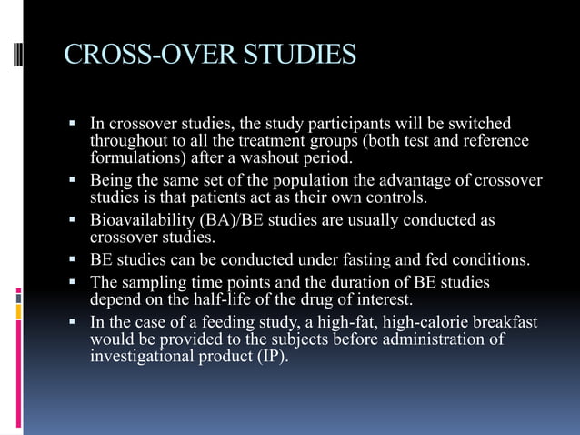 Crossover study design | PPTX