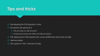 Cross platform development with C# | PPTX | Operating Systems | Computer Software and Applications