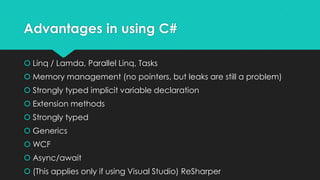 Cross platform development with C# | PPTX | Operating Systems ...