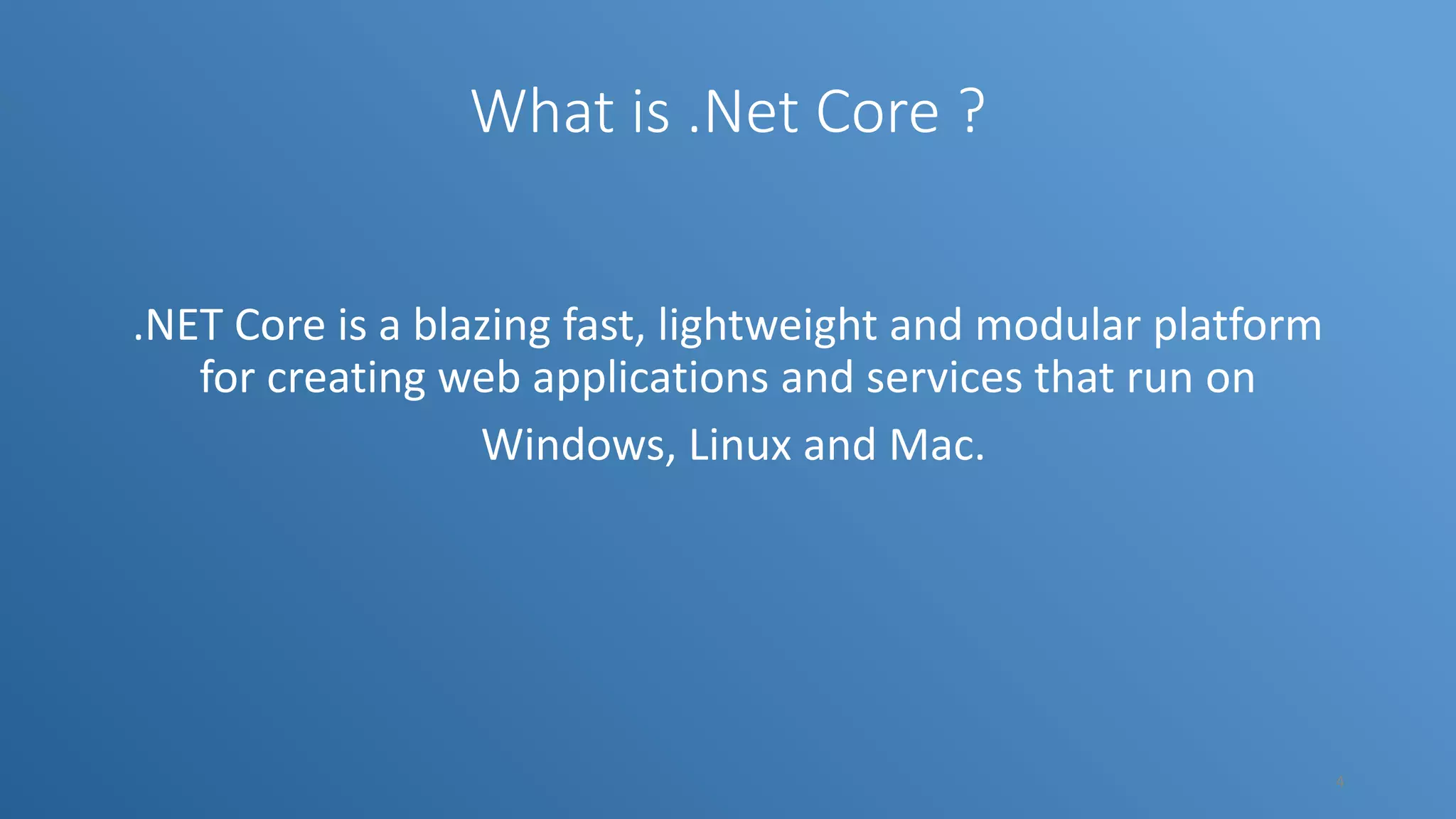 Cross Platform Dotnet Development Using Dotnet Core Ppt