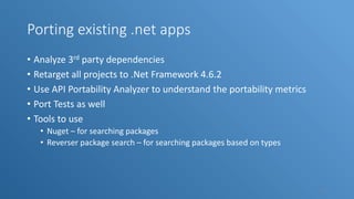 Cross platform dotnet development using dotnet core | PPTX