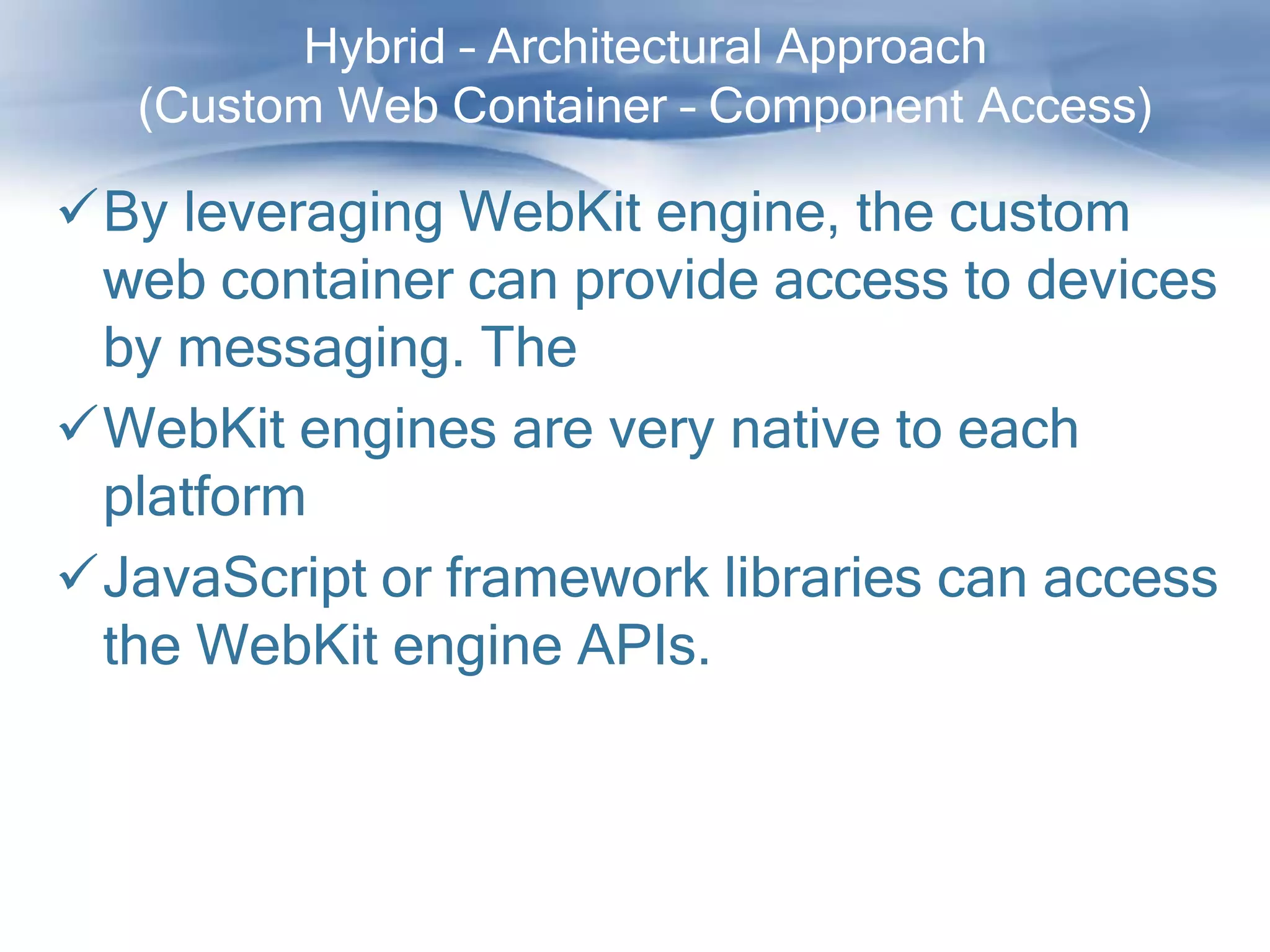 Cross Platform Mobile Application Architecture For Enterprise Ppt