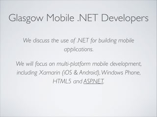 Cross platform mobile development with C# | PPT